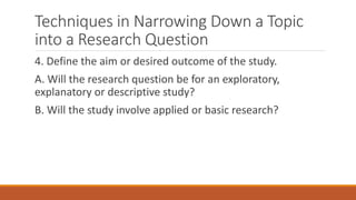 Lesson 5 writing a research title | PPTX