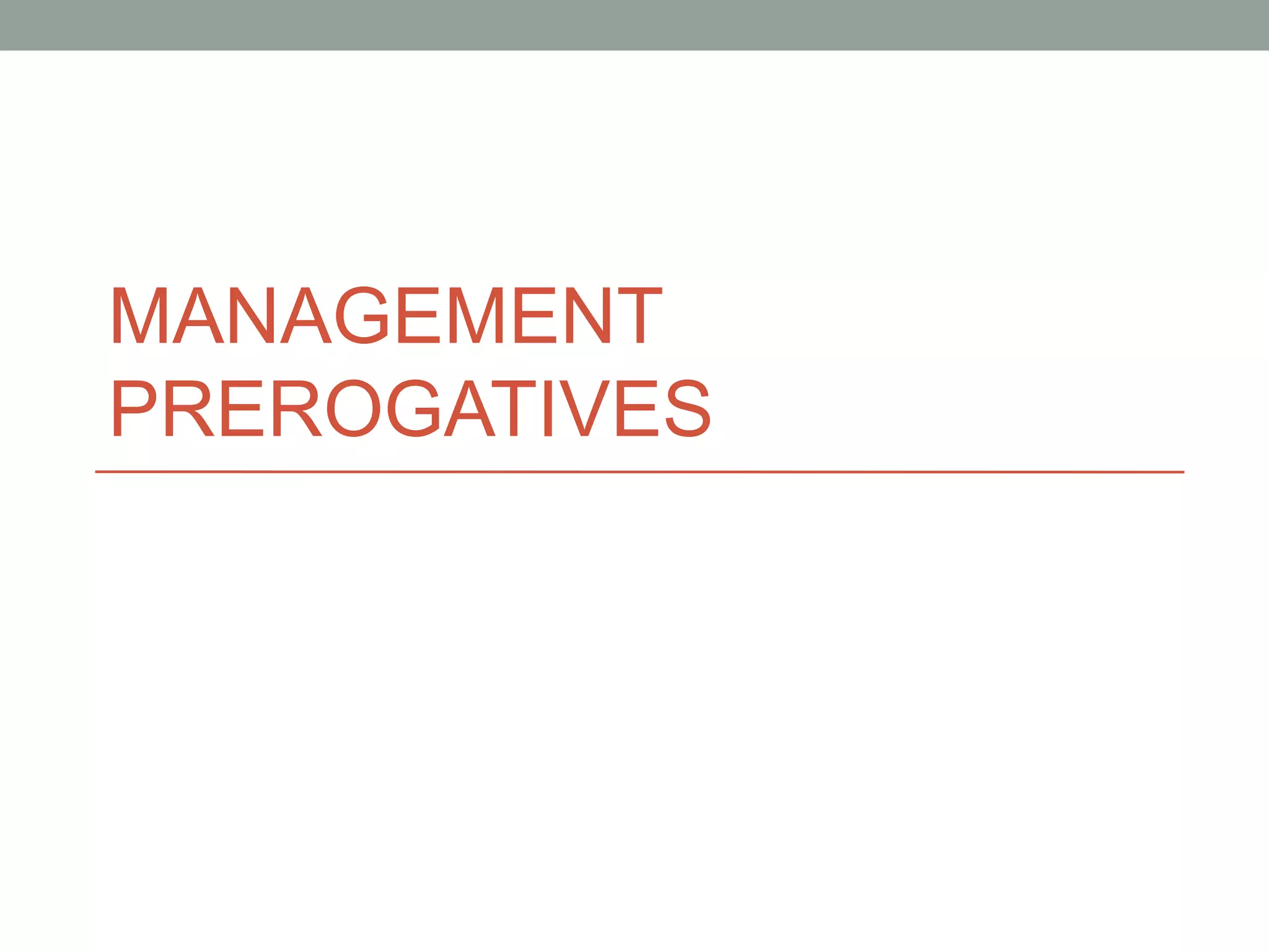 Management Prerogatives | PPT