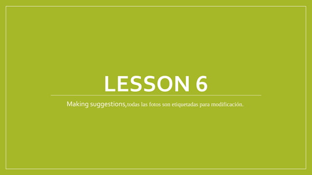 Lesson 6 | PPT