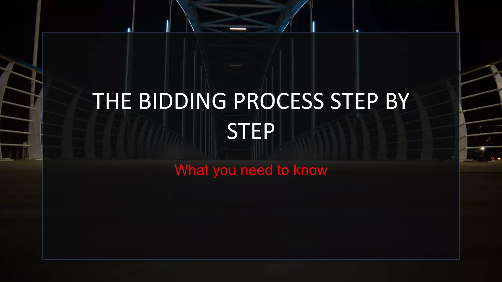 Construction Bidding Step-by-Step | PPTX