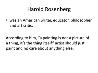 Lesson 6: interpretion and analysis in contemporary art | PPTX