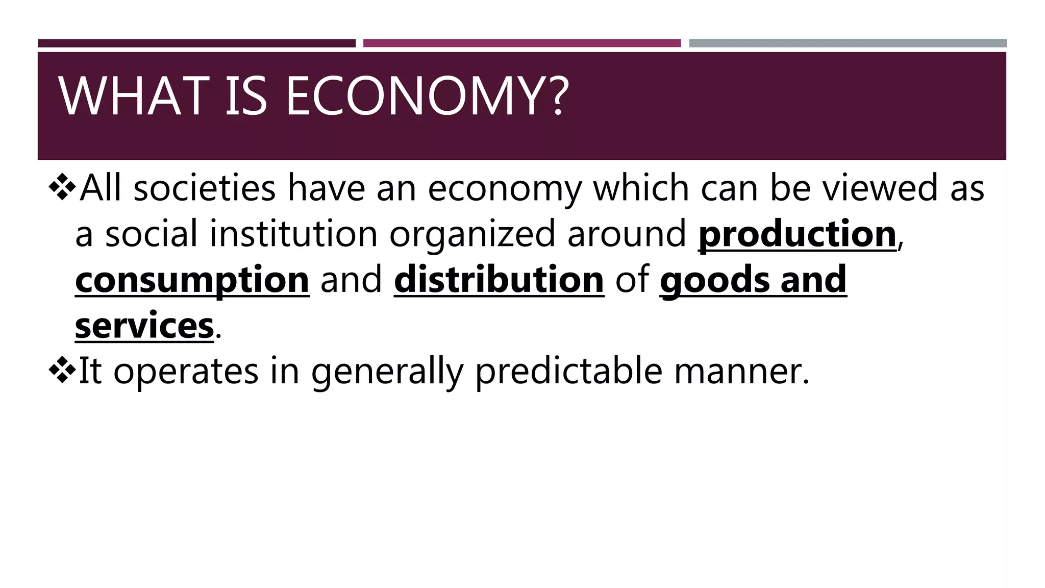 UCSP Lesson 6.3 CSP Institution: Economy | PPTX