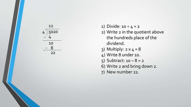 Lesson 6 Division of 3 to 4 digit numbers by 1 digit divisor without ...