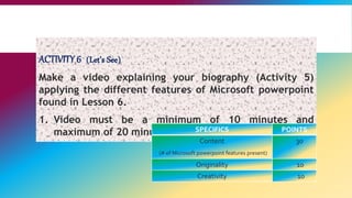 Lesson 6.1 microsoft powerpoint | PPT