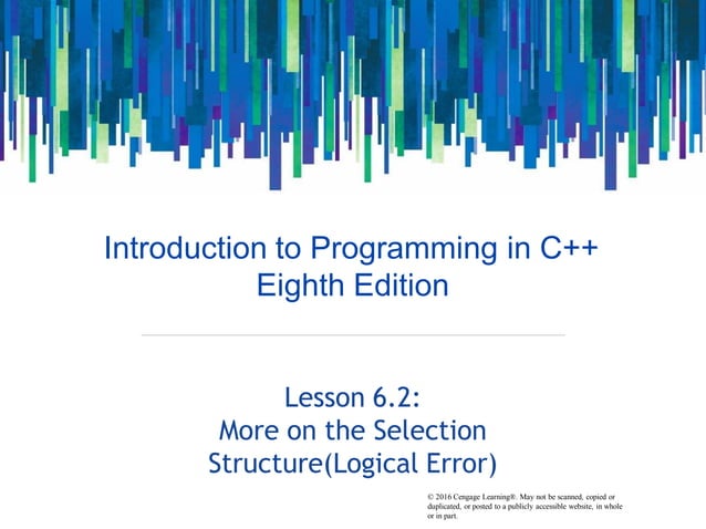 Lesson 6.2 logic error | PPT