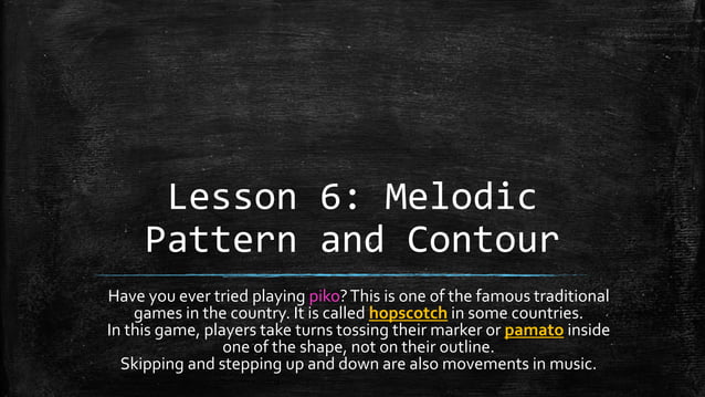 Lesson 6 Melodic Pattern | PPTX