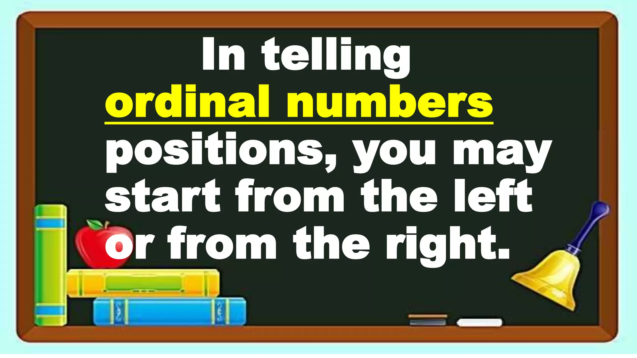 Ordinal Numbers | PPTX