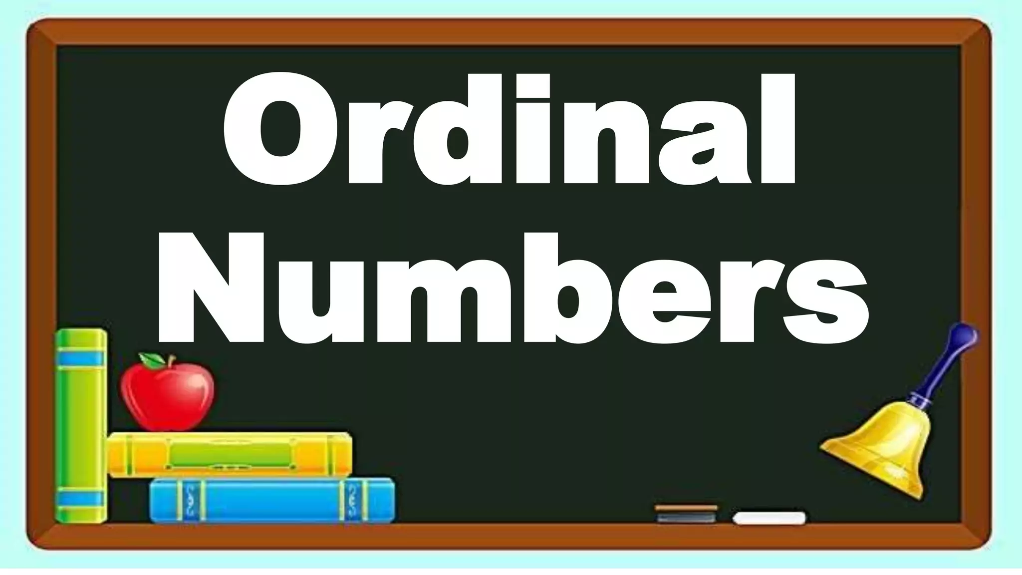 Ordinal Numbers | PPTX