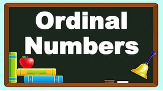 Ordinal Numbers | PPTX