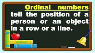 Ordinal Numbers | PPTX