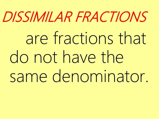 Adding and Subtracting Dissimilar Fractions.pptx | Homework and Study ...