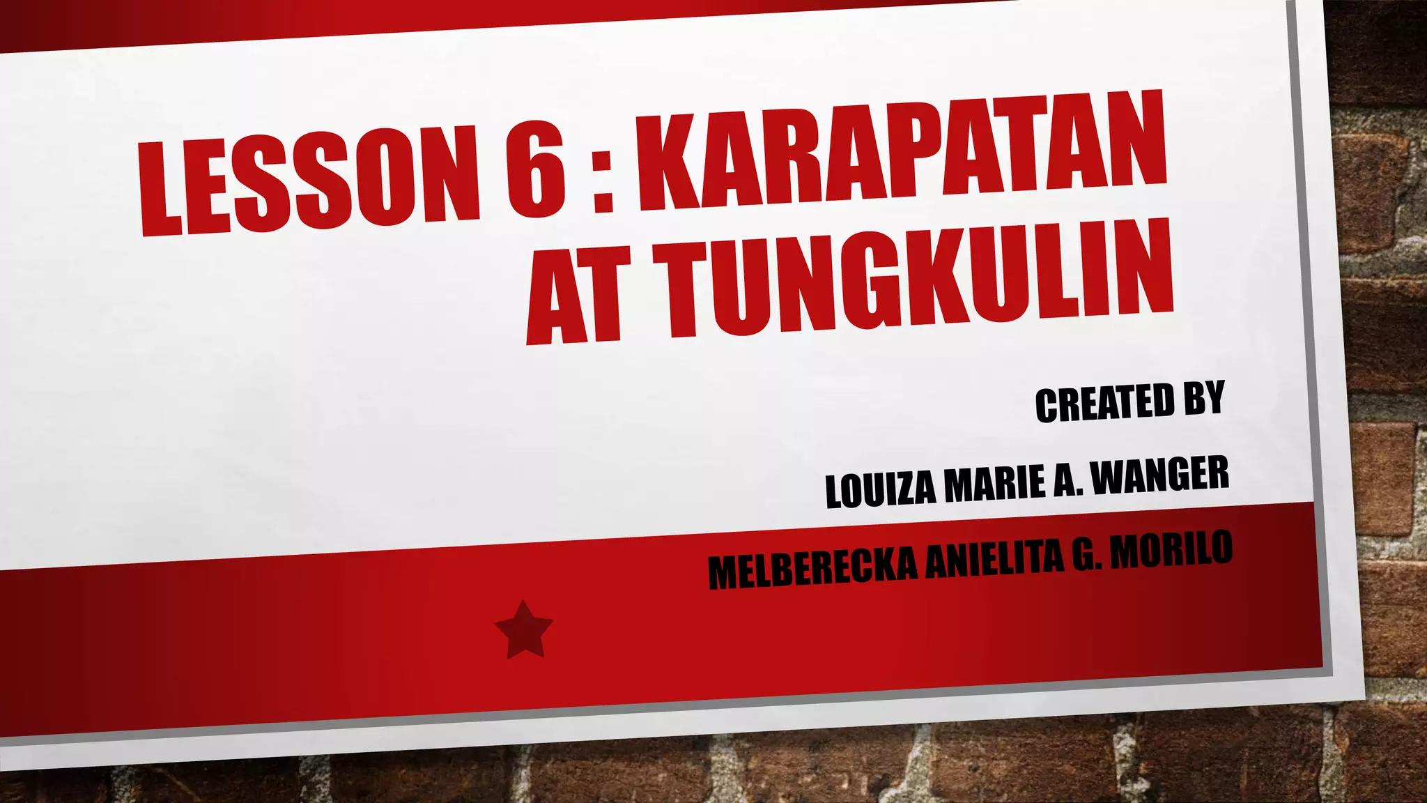 ESP 9 SECOND QUARTER MODULE 6 | PPTX