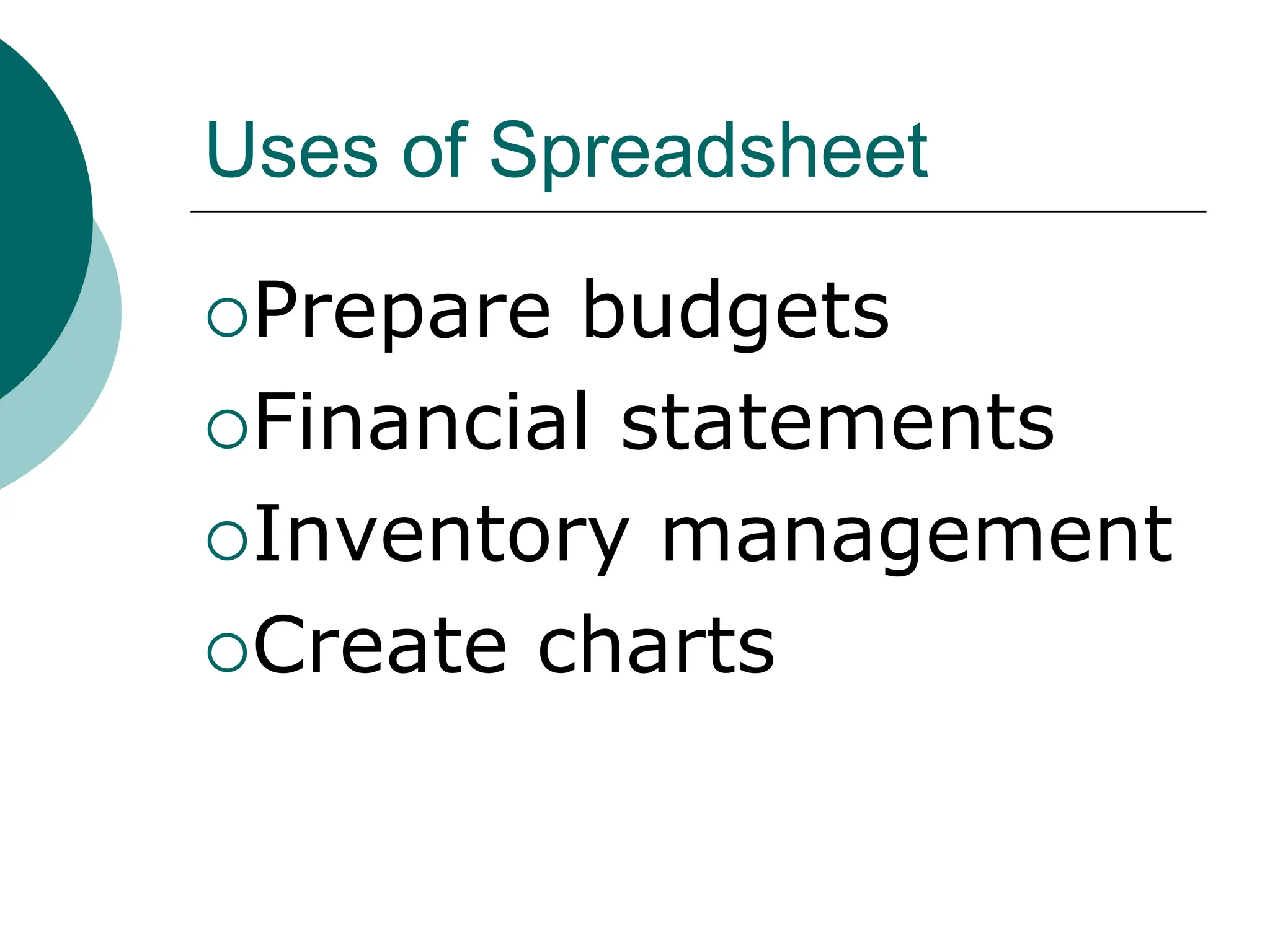 Understanding Spreadsheets .ppt