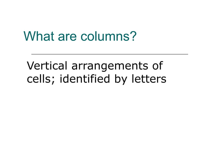 Understanding Spreadsheets Microsoft excel NOTES 4 | PPT | Free Download