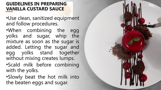 Perform mise en place Prepare & Present a Dessert Store Dessert | PPTX ...