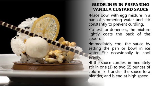 Perform mise en place Prepare & Present a Dessert Store Dessert | PPTX ...