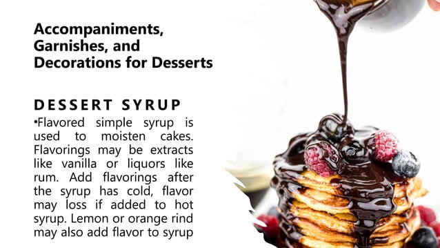 Perform mise en place Prepare & Present a Dessert Store Dessert | PPTX ...