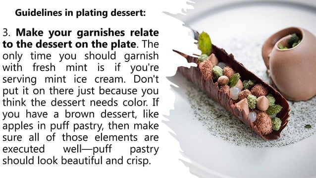 Perform mise en place Prepare & Present a Dessert Store Dessert | PPTX ...