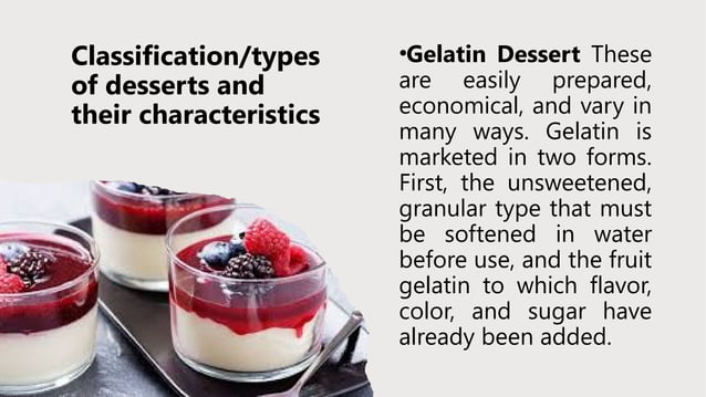 Perform mise en place Prepare & Present a Dessert Store Dessert | PPTX ...