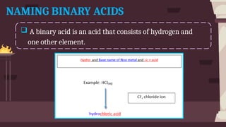 Lesson 6.2 - Chemical Bonding and Chemical Nomenclature (Acids and ...