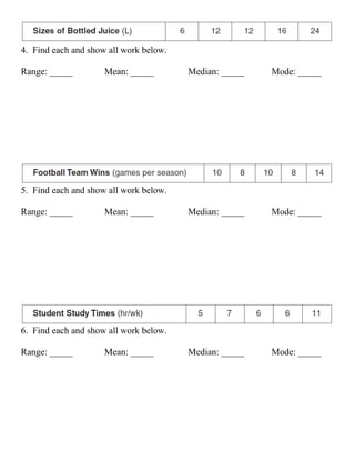 Lesson 6 2 range, mean, median, mode | DOC