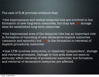 Lesson 6 brain structures involved in memory function sh | PDF | Brain ...