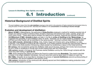 Lesson 6 distilling - how spirits are made ...