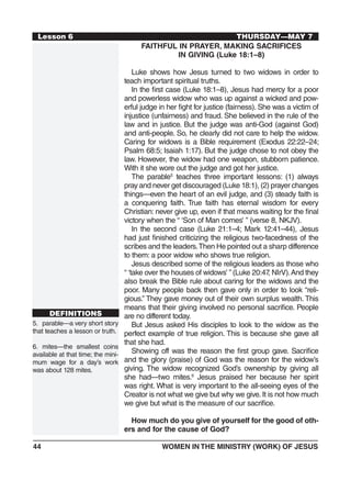 Lesson 6 | Easy reading edition | Women in the Ministry of Jesus | The ...