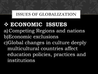 lesson 6- Globalization- issues and challenges and creative imagination ...
