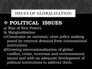 lesson 6- Globalization- issues and challenges and creative imagination ...