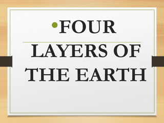 Quarter 1 Lesson in Earth and Life Science- Layers of the earth( Crust ...