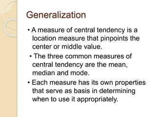 Lesson 6 measures of central tendency | PPTX