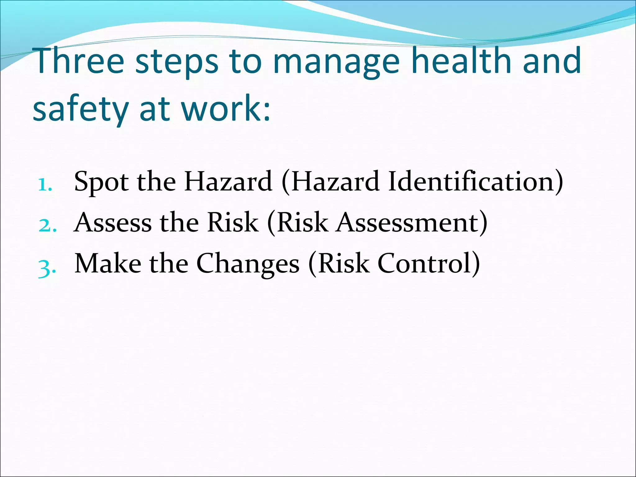 OHS and the Types of Hazards | PPT