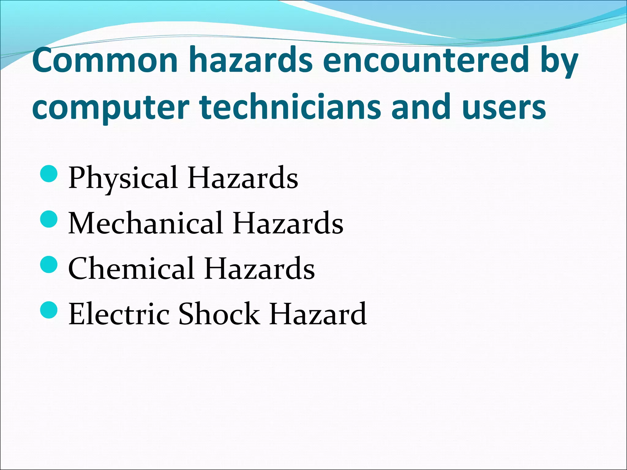 OHS and the Types of Hazards | PPT