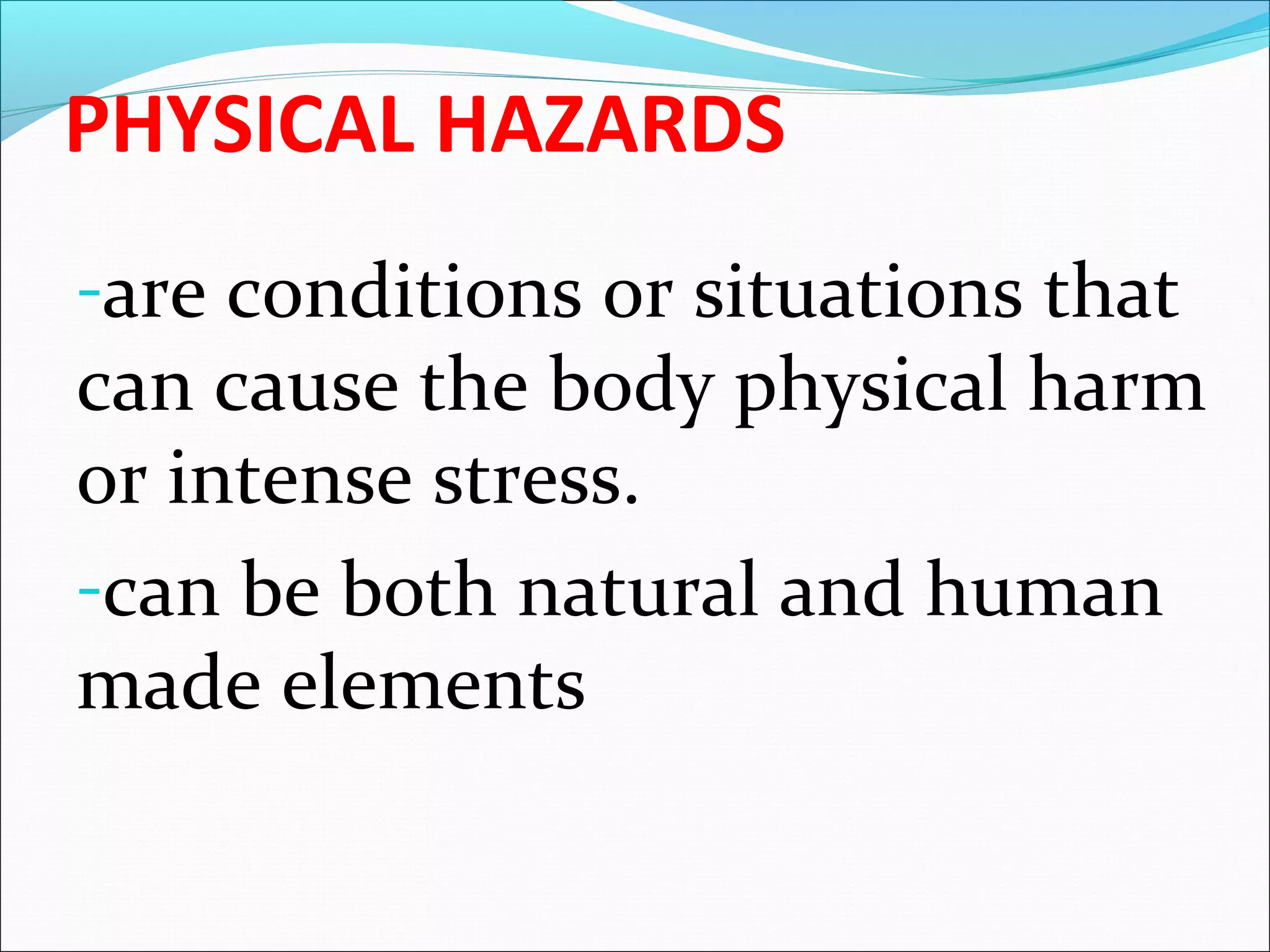 OHS and the Types of Hazards | PPT