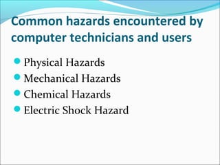 OHS and the Types of Hazards | PPT