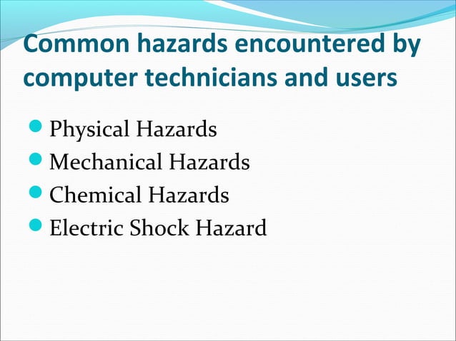 OHS and the Types of Hazards | PPT