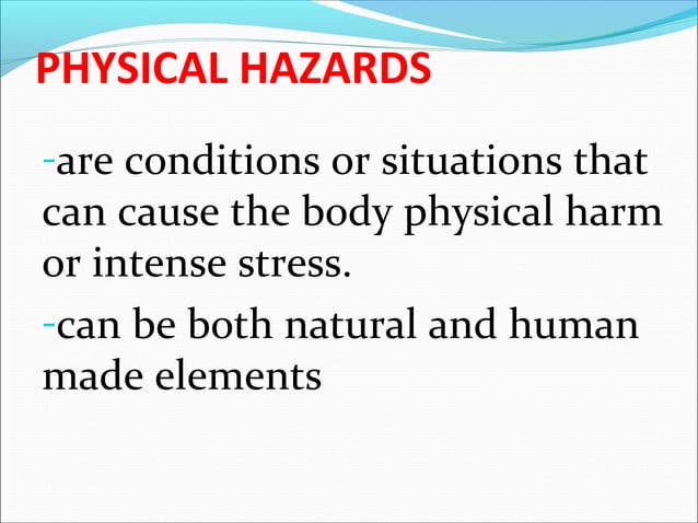 OHS and the Types of Hazards | PPT