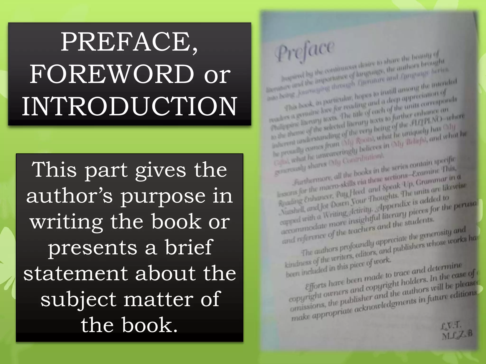 Lesson 6 parts of a book | PPTX