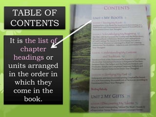 Lesson 6 parts of a book | PPTX