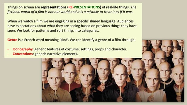 Representation and genre | PPTX | Genres