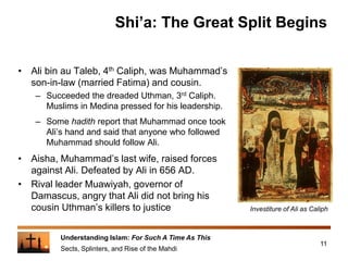 Lesson 6 Sects Splinters and Rise of the Mahdi | PPT