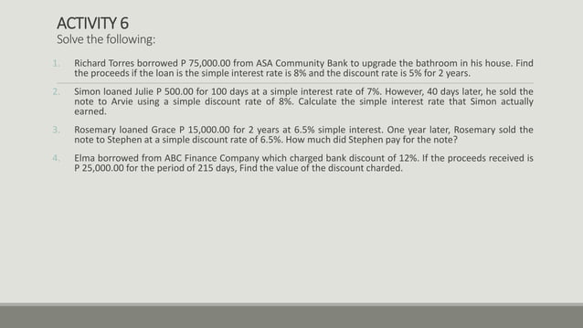 Lesson 6 simple discount | PPTX