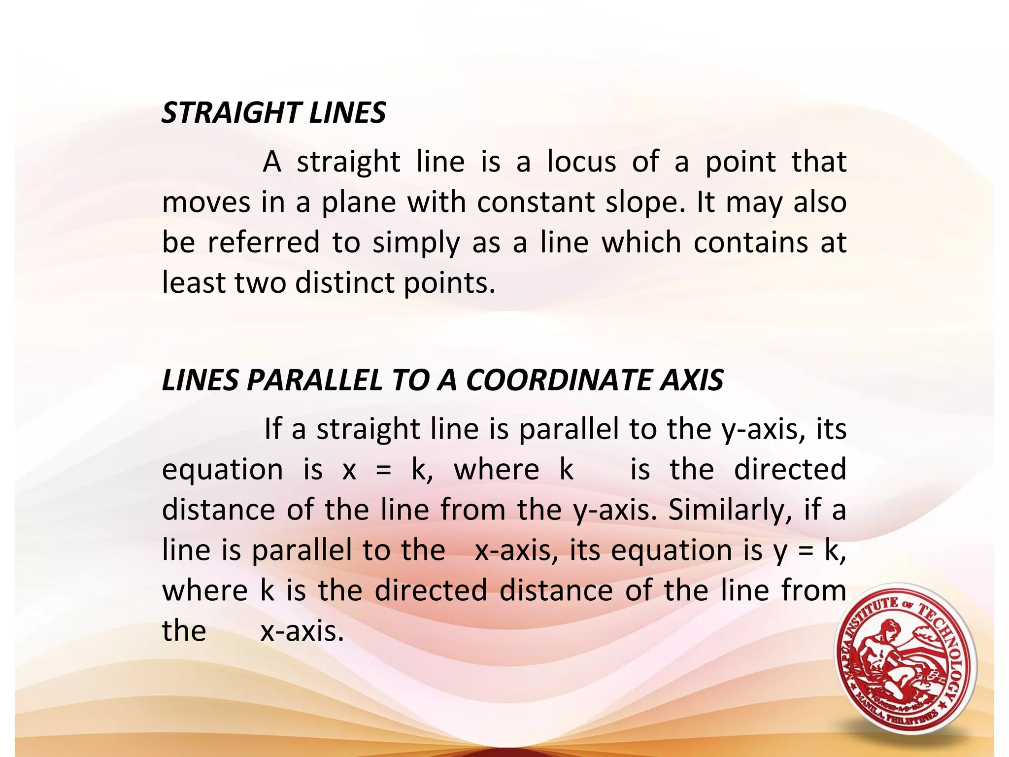 Lesson 6 straight line | PPT