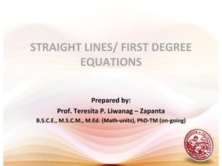 Lesson 6 straight line | PPT