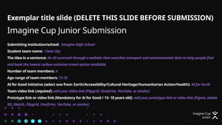 Imagine Cup Junior UAE 2025-2026: AI for Good Project Submission ...