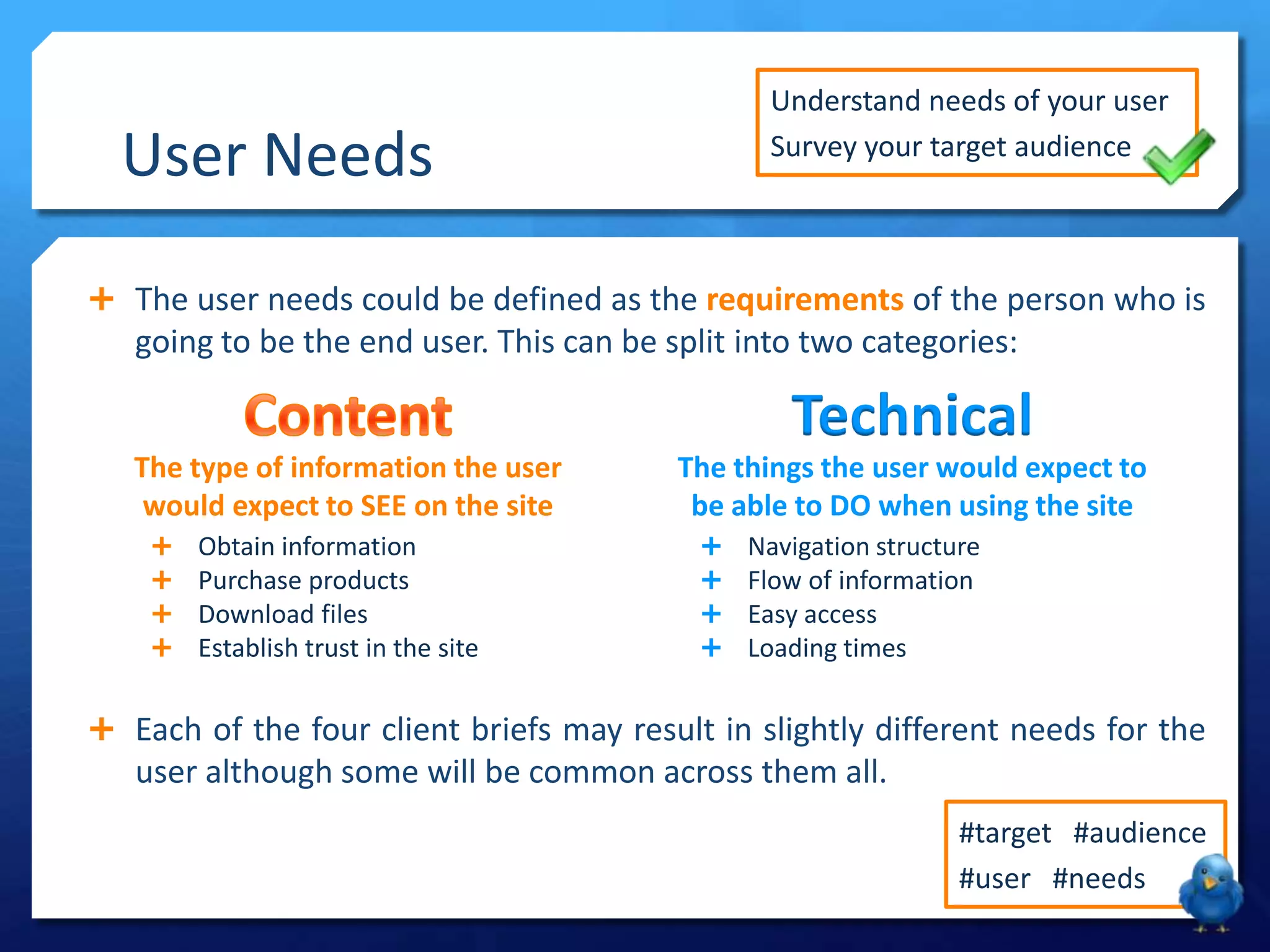 LO2 - Lesson 6 - User Needs | PPT