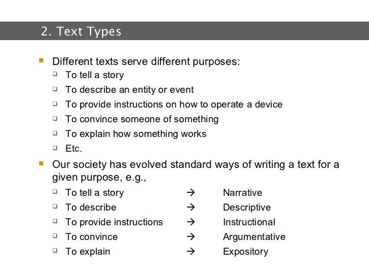 Text Types Text Types