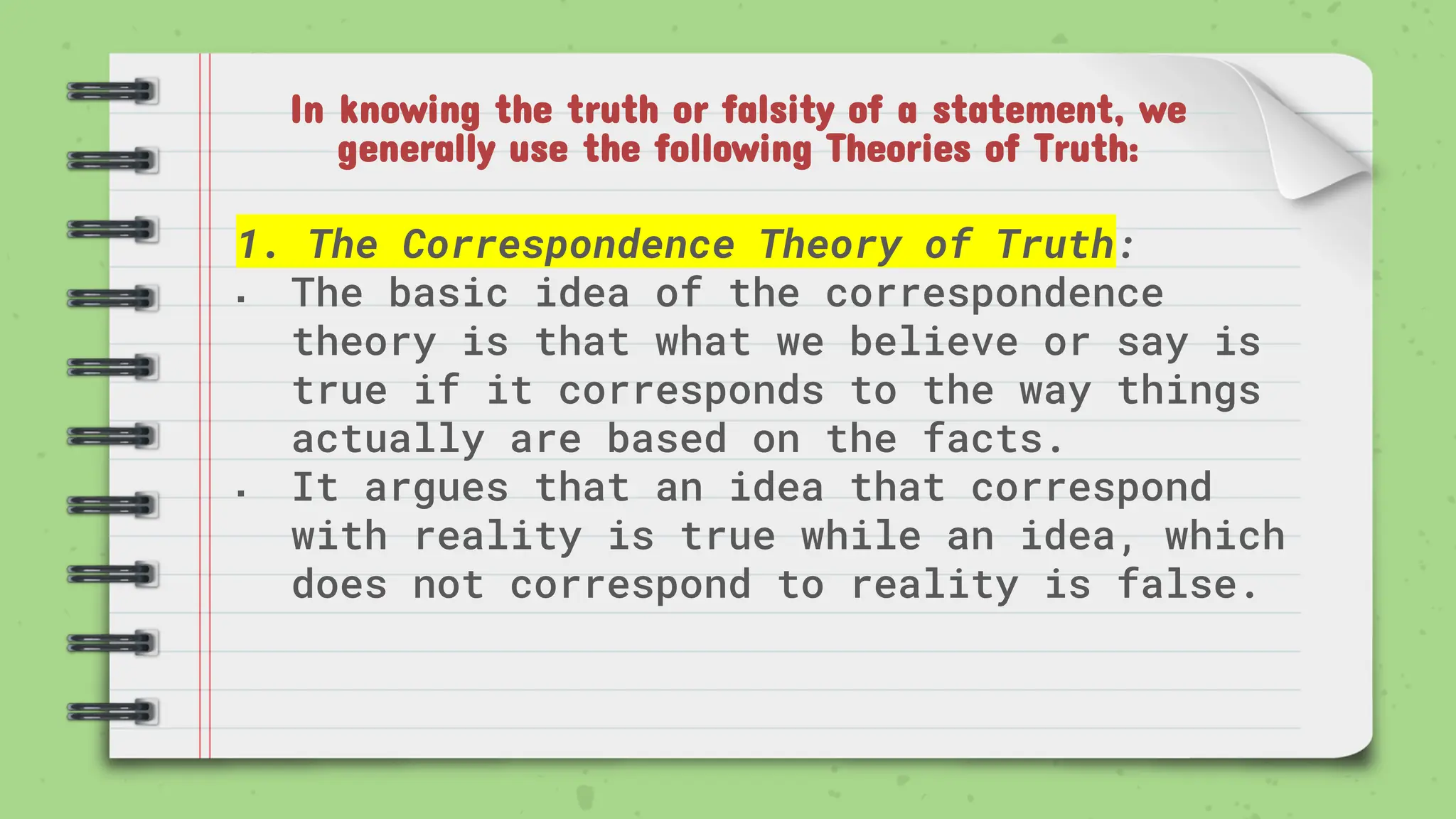 Lesson 6- Theories of Truth - for hand outs.pdf