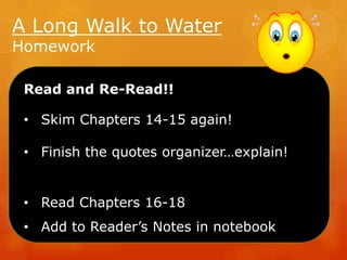 A Long Walk to Water: Lesson6 unit2 | PPTX